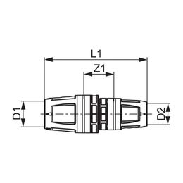 TECE logo-Push Kupplung reduziert Dimension 20x16mm, PPSU 8710616