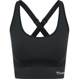 Hummel Sporttop Damen Gr&ouml;&szlig;e M hellgrau / schwarz