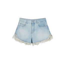 Bershka Shorts Damen Gr&ouml;&szlig;e 27/28 hellblau / silber