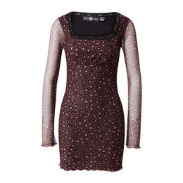 Daisy Street Kleid Damen Gr&ouml;&szlig;e 34 braun / rosa / schwarz Winterkleid