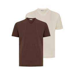 Dandalo Shirt Herren Gr&ouml;&szlig;e M ecru / braun