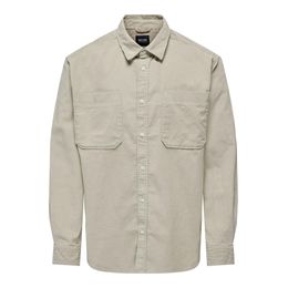 Only & Sons Only & Sons Button Up Shirt 'ONSAlp' male size S Camel