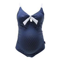 Petit Amour Umstand Badeanzug 'Antonie' Damen Gr&ouml;&szlig;e XL navy / wei&szlig;