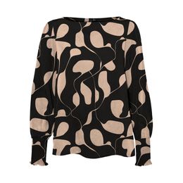 V&eacute;ro Moda Vero Moda Bluse 'LYDIA' Damen Gr&ouml;&szlig;e XS sand / schwarz