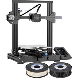 3D Drucker Bausatz CREALITY Ender 3 V2 + 2x INNOFIL3D Filament PLA 1.75mm 750g (1x Weiß & 1x Schwarz)