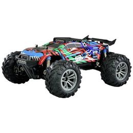 Amewi Teleoceras Stunt Brushed 1:12 RC Modellauto Elektro Monstertruck Allradantrieb (4WD) RtR 2,4 GHz Inkl. Akku und Ladegerät, mit Lichteffekt