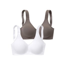 Petite Fleur By Lascana BH Damen Gr&ouml;&szlig;e 100 grau / wei&szlig; Sommerkleid