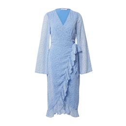 NA-KD Kleid Damen Gr&ouml;&szlig;e 36 hellblau / wei&szlig; Winterkleid