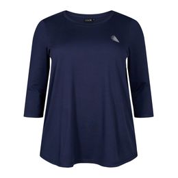 Active By Zizzi Funktionsshirt Damen Gr&ouml;&szlig;e XXXL/4XL nachtblau / wei&szlig;