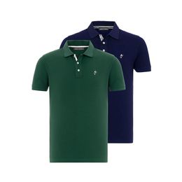 Jacey Quinn Poloshirt Herren Gr&ouml;&szlig;e XXL navy / dunkelgr&uuml;n