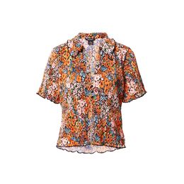 MONKI Bluse Damen Gr&ouml;&szlig;e XS hellblau / orange / schwarz / wei&szlig;