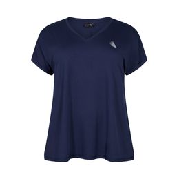 Active By Zizzi T-Shirt Damen Gr&ouml;&szlig;e XXXL/4XL dunkelblau / wei&szlig;