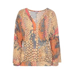Buffalo Bluse Damen Gr&ouml;&szlig;e XXS/XS beige / grau / orange