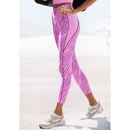 active by Lascana LASCANA ACTIVE Leggings '- Sportleggings' pink Gr. XL (48/50) für Damen. Mit Logodruck. Eng