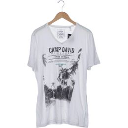 CAMP DAVID Herren T-Shirt, weiß, Gr. 54