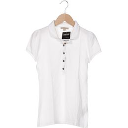 Burberry Damen Poloshirt, weiß, Gr. 34