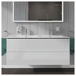 Duravit ME by Starck Dopppelwaschtisch Waschtischunterschrank 130 cm, weiss hochglanz