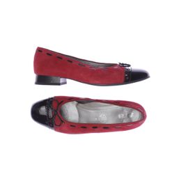 Ara Damen Ballerinas, rot, Gr. 41.5