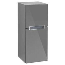 Villeroy & Boch Villeroy & Boch Subway 2.0 Seitenschrank A7140RFP 35,4x85,7x37cm, links, Griff silbermatt, silbergrau, glossy grey