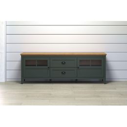 TV-Board Home Affaire "Vienna" Sideboards Gr. B/H/T: 184 cm x 64 cm x 45 cm, 2 St., grün (tannengrün) Lowboard mit Breite 184 cm