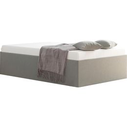 Polsterbett "Amrum", grau, B:145cm L:205cm, Bezug Glanzvelours, 100% Polyester, Polsterung 100% Polyester, Gestell Holzwerkstoff, Westfalia Schlafkomfort, Betten, in Samtvelours ohne Kopfteil, mit und ohne Bettkasten erhältlich