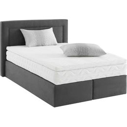 Boxspringbett, grau (anthrazit), B:155cm L:210cm, Westfalia Schlafkomfort, Komplettbetten, Boxspringbett, wahlweise mit Bettkasten und Topper