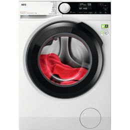 A (A bis G) AEG Waschmaschine "LR8E70480" Waschmaschinen PowerClean - Fleckenentfernung in 59 Min. bei nur 30 C weiß Frontlader