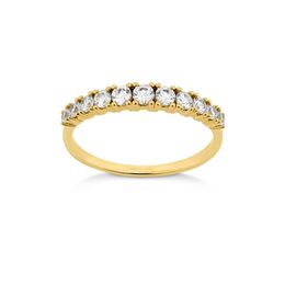 Fingerring OROLINO "333/- Gelbgold Zirkonia" Fingerringe Gr. 056 (17,8), Gold, gelb (gelb, weiß) Damen