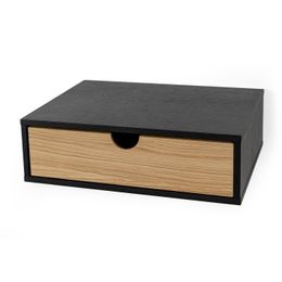 Nachttisch WOODMAN Tische Gr. B/H/T: 40 cm x 15 cm x 30 cm, braun (eiche, schwarz) Holzfurnier aus Eiche