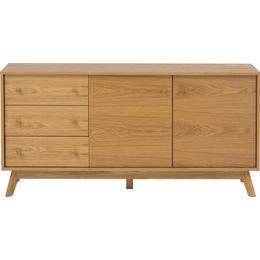 Sideboard WOODMAN "Bjórgvin" Sideboards Gr. B/H/T: 150 cm x 75 cm x 40 cm, braun (eiche, eichefarben) Breite 150 cm, im schlichten skandinavischen Design