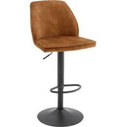 Bistrostuhl MCA furniture "OTTAWA" Stühle Gr. B/H/T: 48 cm x 91 cm x 51 cm, Velours, Metall, gelb (curry, schwarz matt lackiert)