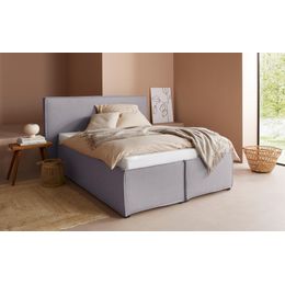 Polsterbett "Isaline", grau (taupe), B:173cm L:213cm, 100% Polyester, LeGer Home by Lena Gercke, Betten, Polsterbett ohne Bettkasten Polsterbett, wahlweise ohne Matratze oder mit 3 Matratzenarten, Kopfteilhöhe 107 cm