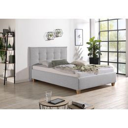 Polsterbett Maintal, grau, B:158cm, Betten, Polsterbett ohne Bettkasten Polsterbett, inklusive Bettkasten