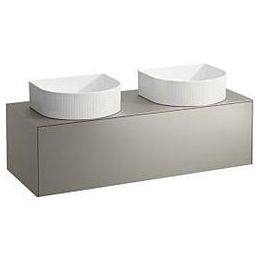 Laufen Sonar Schubladenelement/Sideboard H4054240340421 117,5x34x45,5cm, Ausschnitt links/rechts, Titan