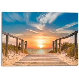 Deco-Panel Reinders "Sonnenuntergang am Strand" Bilder Gr. B/H/T: 140 cm x 100 cm x 2 cm, orange