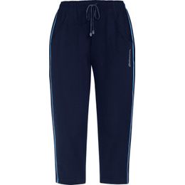Damen Freizeithose in 3/4-Länge marine-hellblau Größe 36/38
