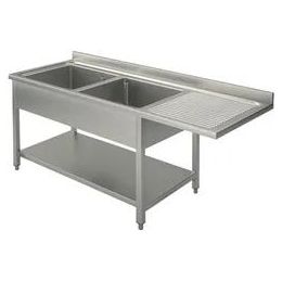 GastroHero Spülzentrum ECO 15x6 mit 2 Becken Links