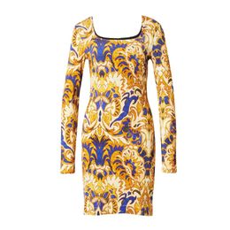 Just Cavalli Kleid Damen Gr&ouml;&szlig;e 40 kitt / blau / gold / rot Winterkleid