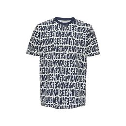 QS Shirt Herren Gr&ouml;&szlig;e L navy / wei&szlig;