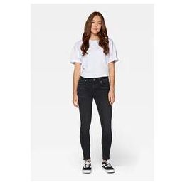 Röhrenjeans Mavi "ADRIANA" Gr. 30, Länge 32, schwarz (smoke brushed glam) Damen Jeans skinny Fit