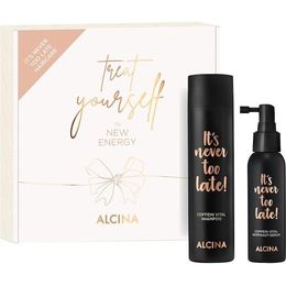 Alcina Haarpflege It's never too late Geschenkset Coffein Vital Shampoo 250 ml + Coffein Vital Kopfhaut-Serum 100 ml