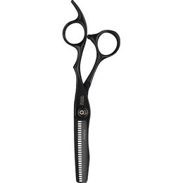 Olivia Garden Friseurscheren PowerCut In europäischer Ausführung mit 28 ZähnenModellierschere 6,0" RH mattes Schwarz 1 Stk.