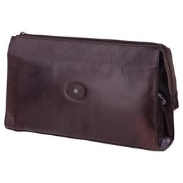 Hans Kniebes HK-Style Kulturtaschen Kulturbox, Amalfi-Vollrindleder, 340 x 80 x 150 mm schwarz