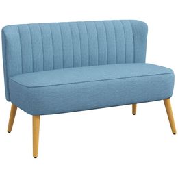 HOMCOM Sofa 2-Sitzer Stoffsofa Couch Polstersofa Loungesofa breit Hellgrün