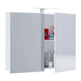 Vcm LED Spiegelschrank "Badinos" 80cm Weiß