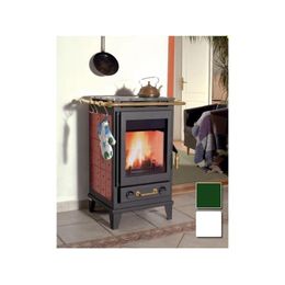 FIREPLACE Florenz Keramik grün, 7 kW H909 x B660 x T541 mm, 150 kg