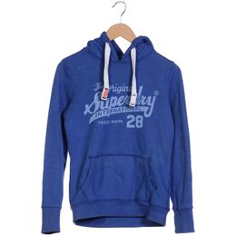 Superdry Damen Kapuzenpullover, blau, Gr. 38