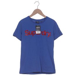 Superdry Damen T-Shirt, blau, Gr. 36