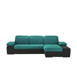 switch Ecksofa Avilla ¦ türkis/petrol ¦ Maße (cm): B: 285 H: 86 T: 187