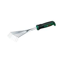 Bosch Garten Handf&auml;cherbesen Edelstahl, Handrechen gr&uuml;n/schwarz, Breite 12cm